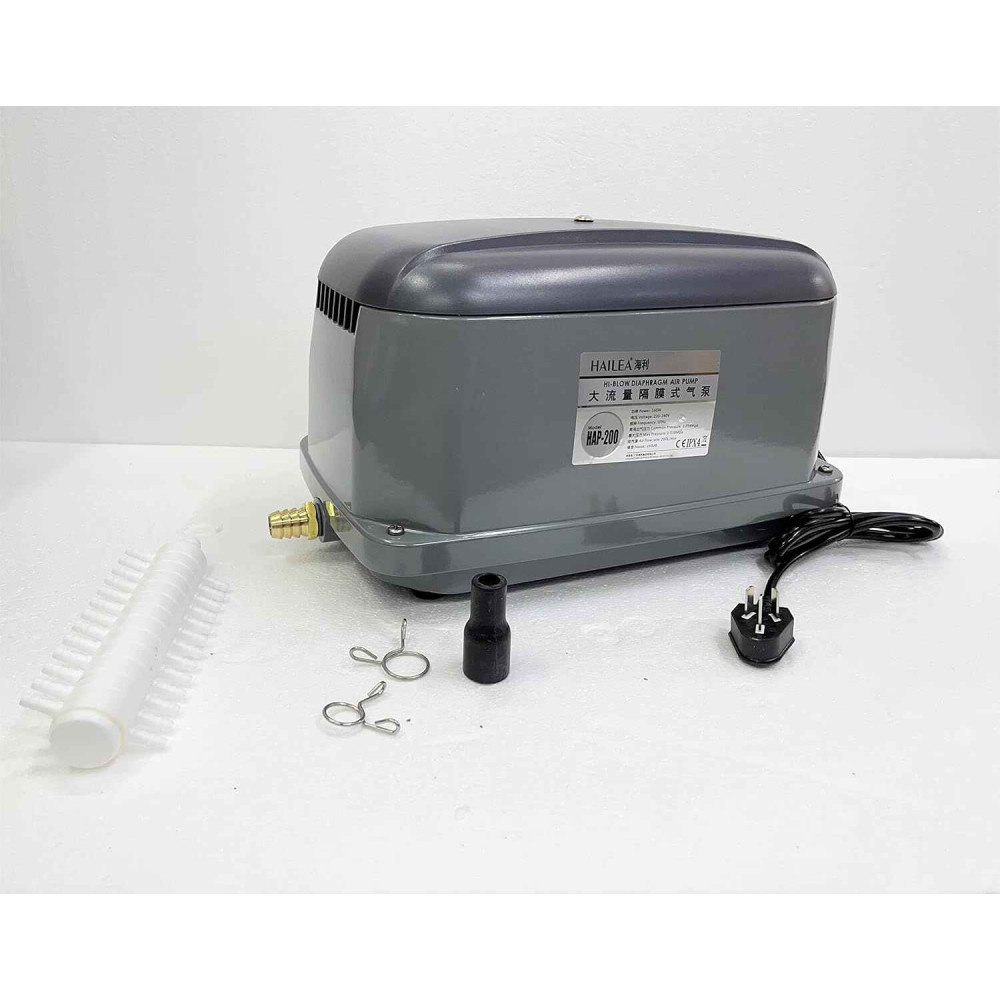 HAILEA HAP-200 Diaphragm Air Pump for Biofloc,Fish Farming.